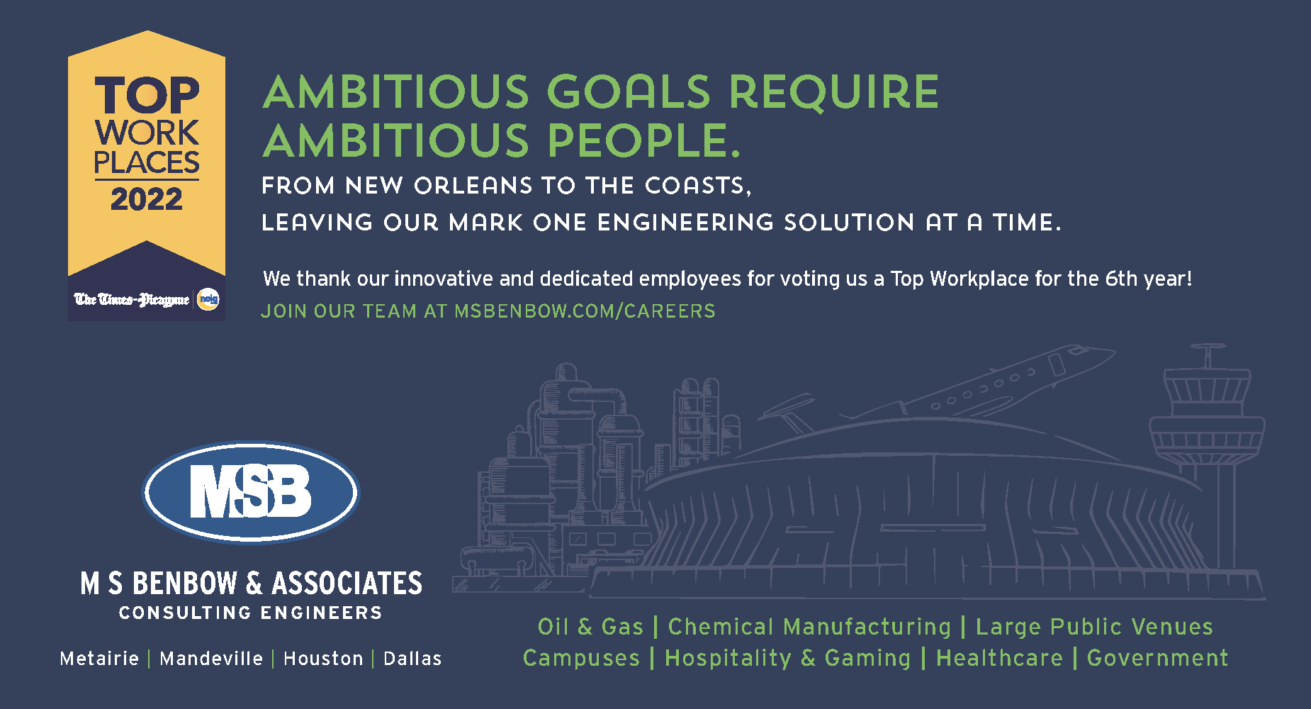 MSB Honored as a Top Workplace New Orleans in 2022